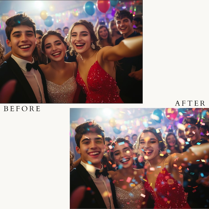 Confetti Photoshop Overlays for Professional Photography Editing ...
