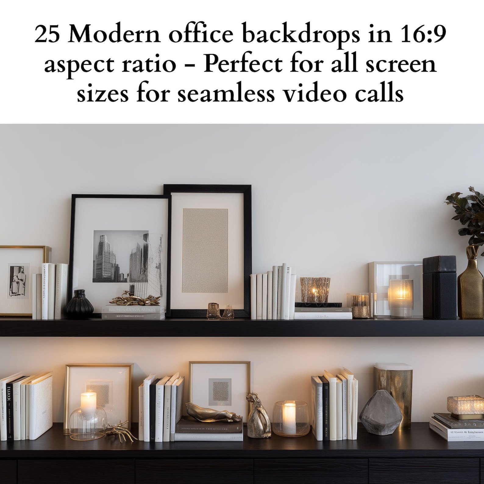 Modern Home Office Zoom Meeting Backgrounds, Virtual Backdrops for Work ...