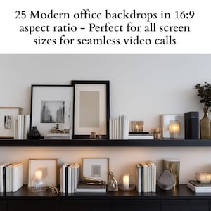 Modern Home Office Zoom Meeting Backgrounds, Virtual Backdrops for Work ...