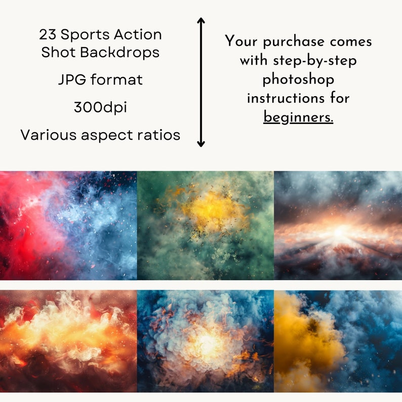 Photoshop Digital Backdrops for Sports Action Shots, School Colors ...
