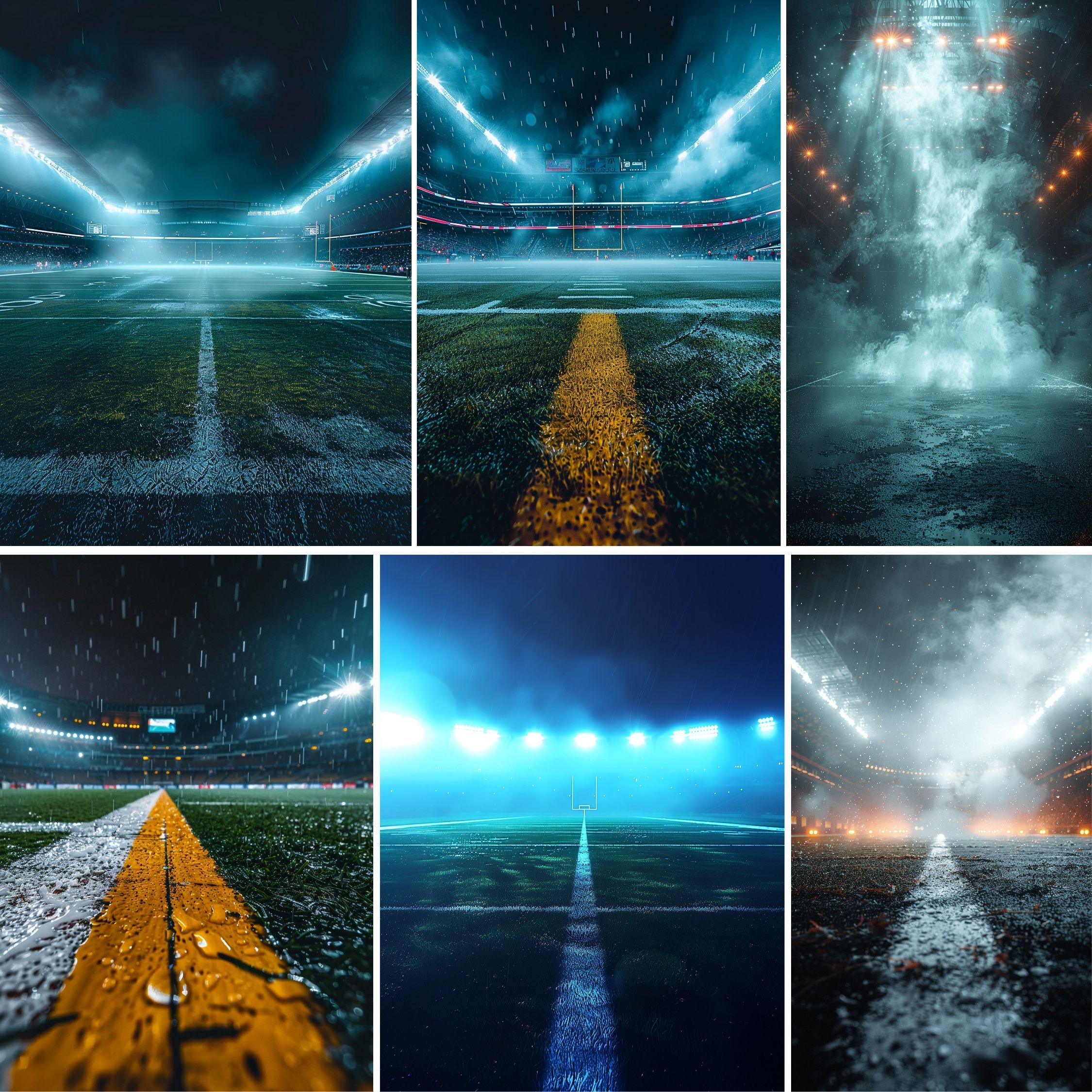 22 Cinematic Sports Field Digital Backdrops, Moody Football Field Photo ...