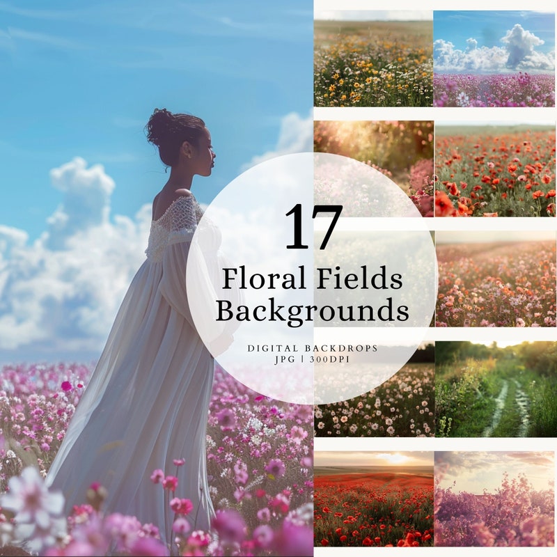 Flower Field - Etsy