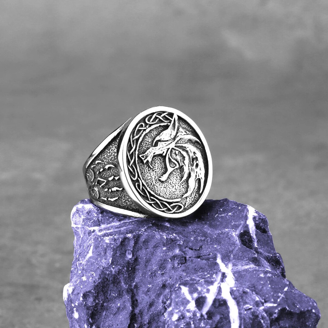 Wolf With Claws Ring Wolf Logo Ring Viking Ring Fierce Rings Spirit ...