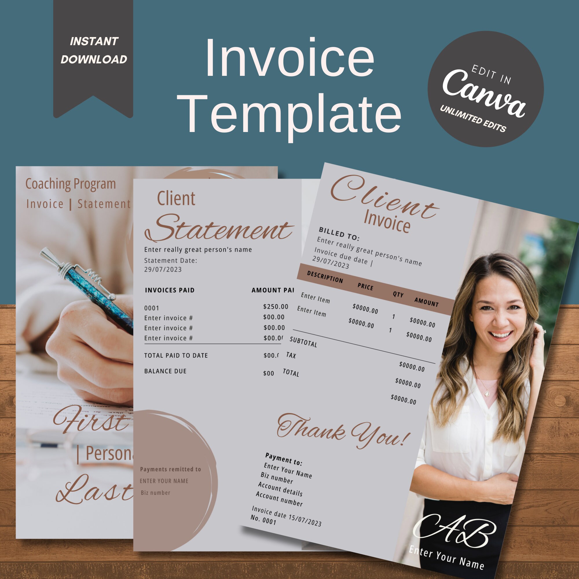 Invoice Template Download Invoice Invoice Template Etsy Sellers ...