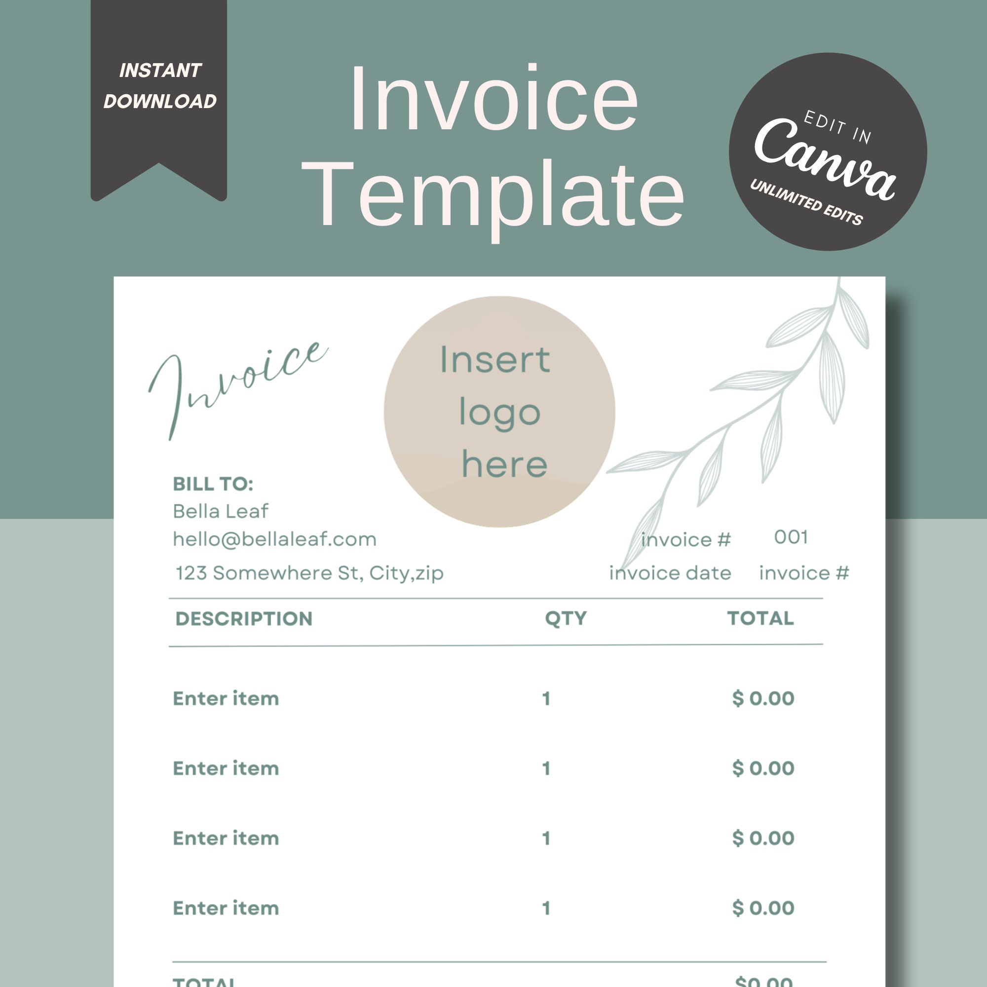 Invoice Template Download Invoice Template Invoice Printable Invoice ...