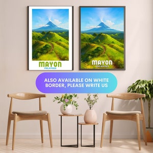 Mayon Volcano Philippines Travel Poster: Asian Art Print - Etsy