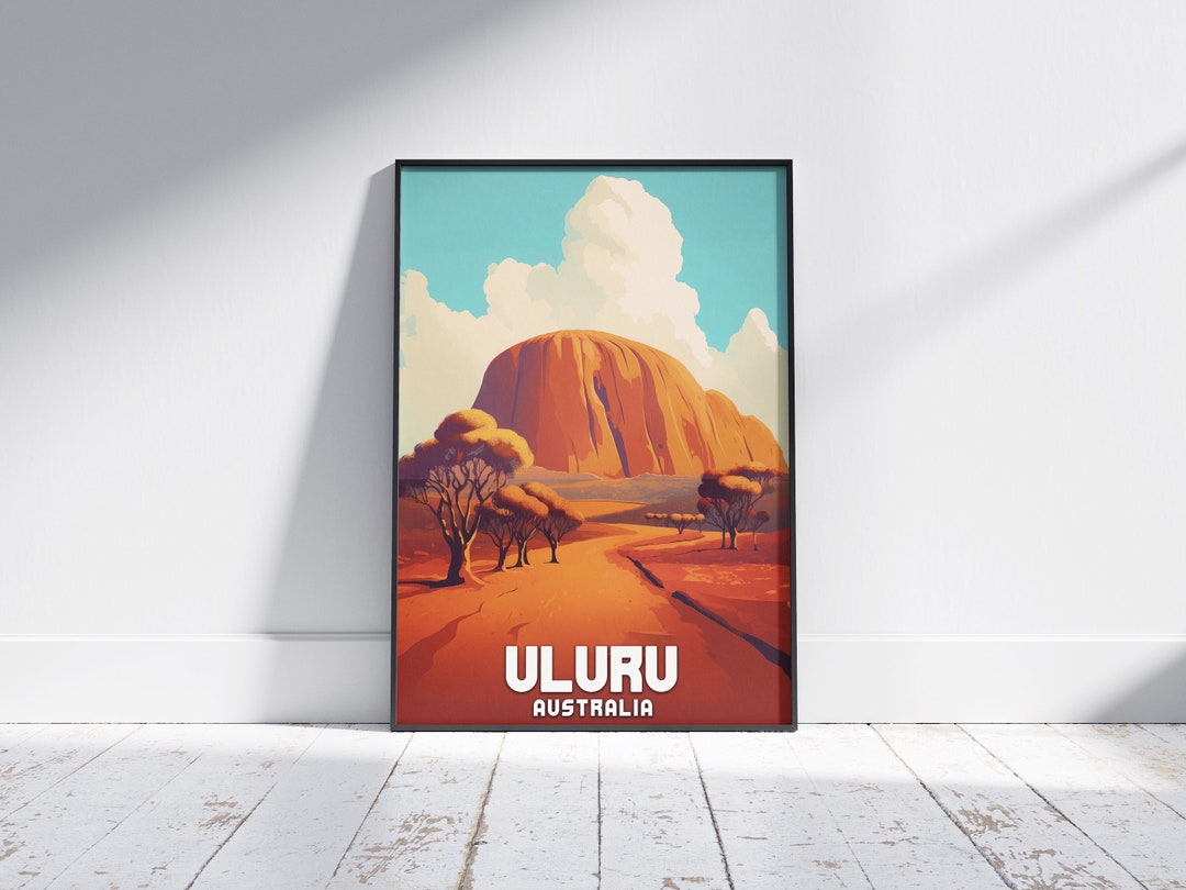 Uluru Travel Poster: Australia Outback Art Print - Etsy