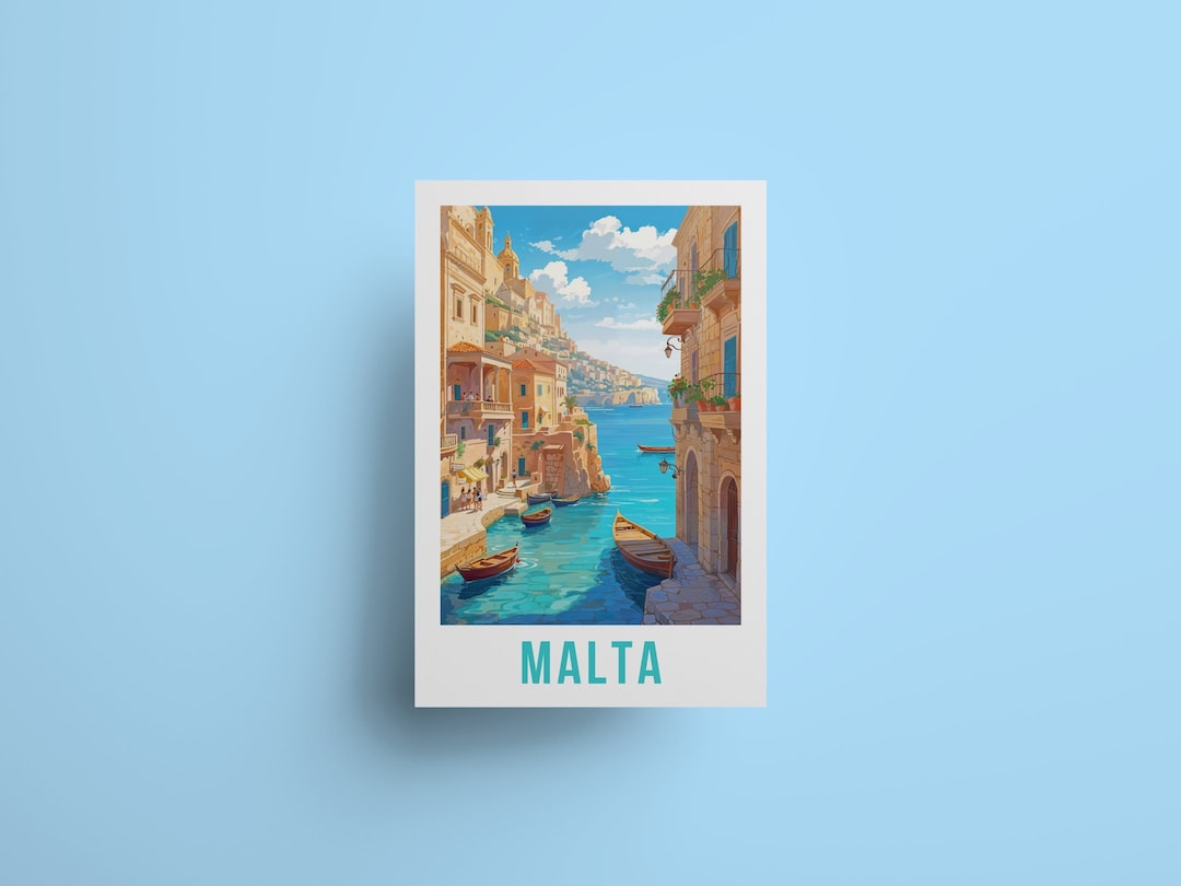 Malta Travel Print Art Wall Decor Malta Travel Gift Living Room ...