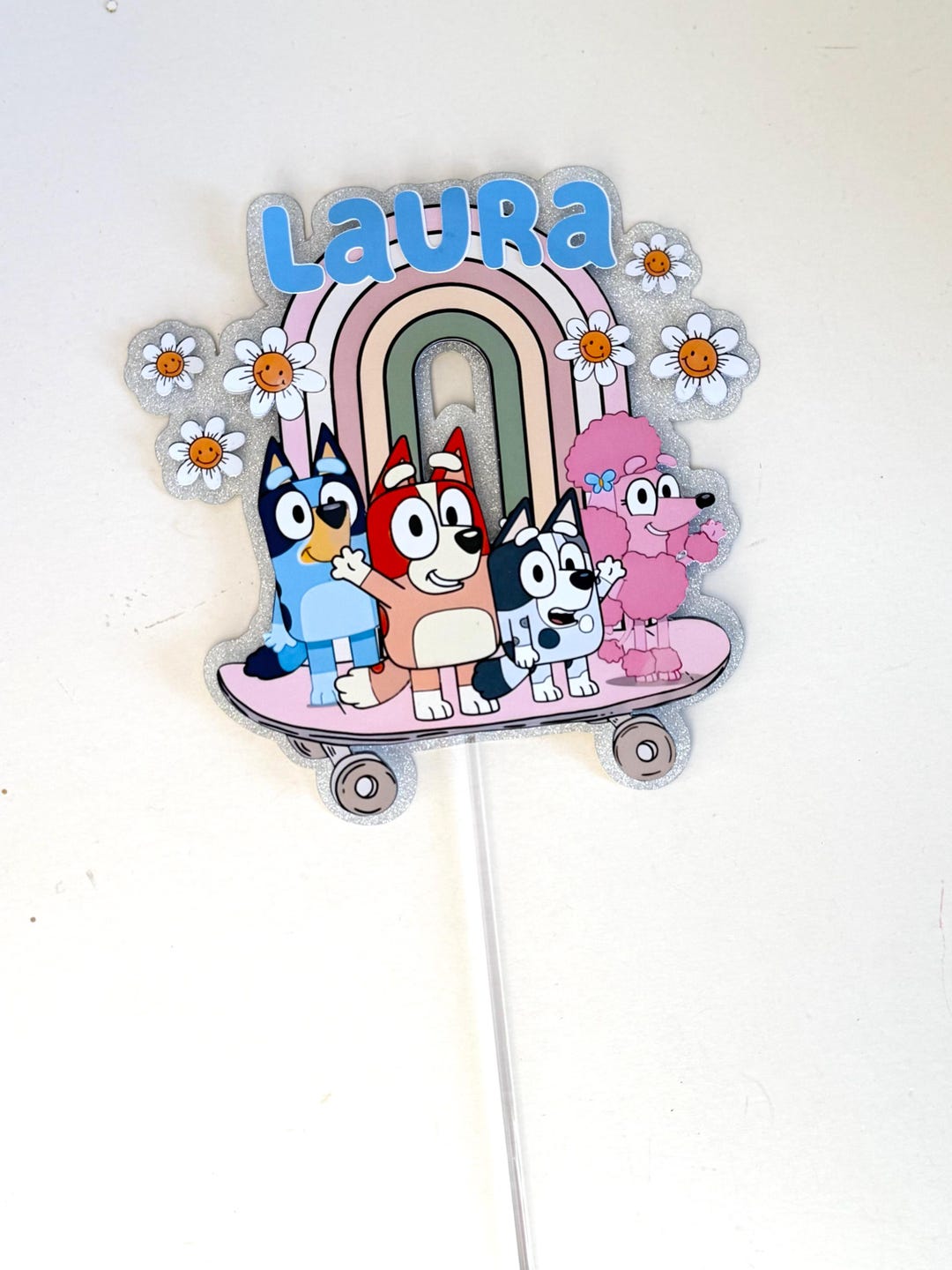 Bluey Cake Topper With Personalized Name, Children's Birthday, Birthday ...
