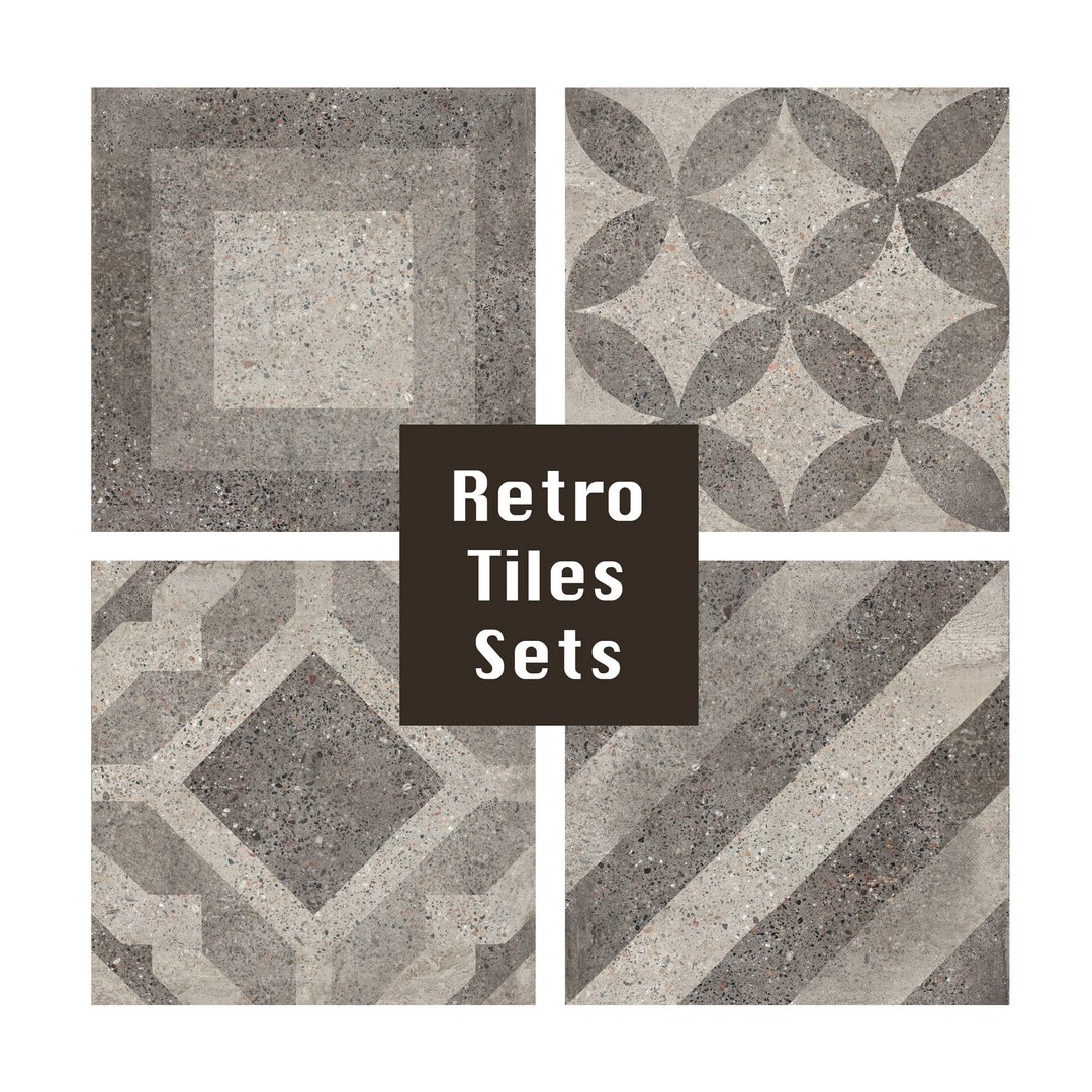 Retro Tiles Pattern Sets - Etsy
