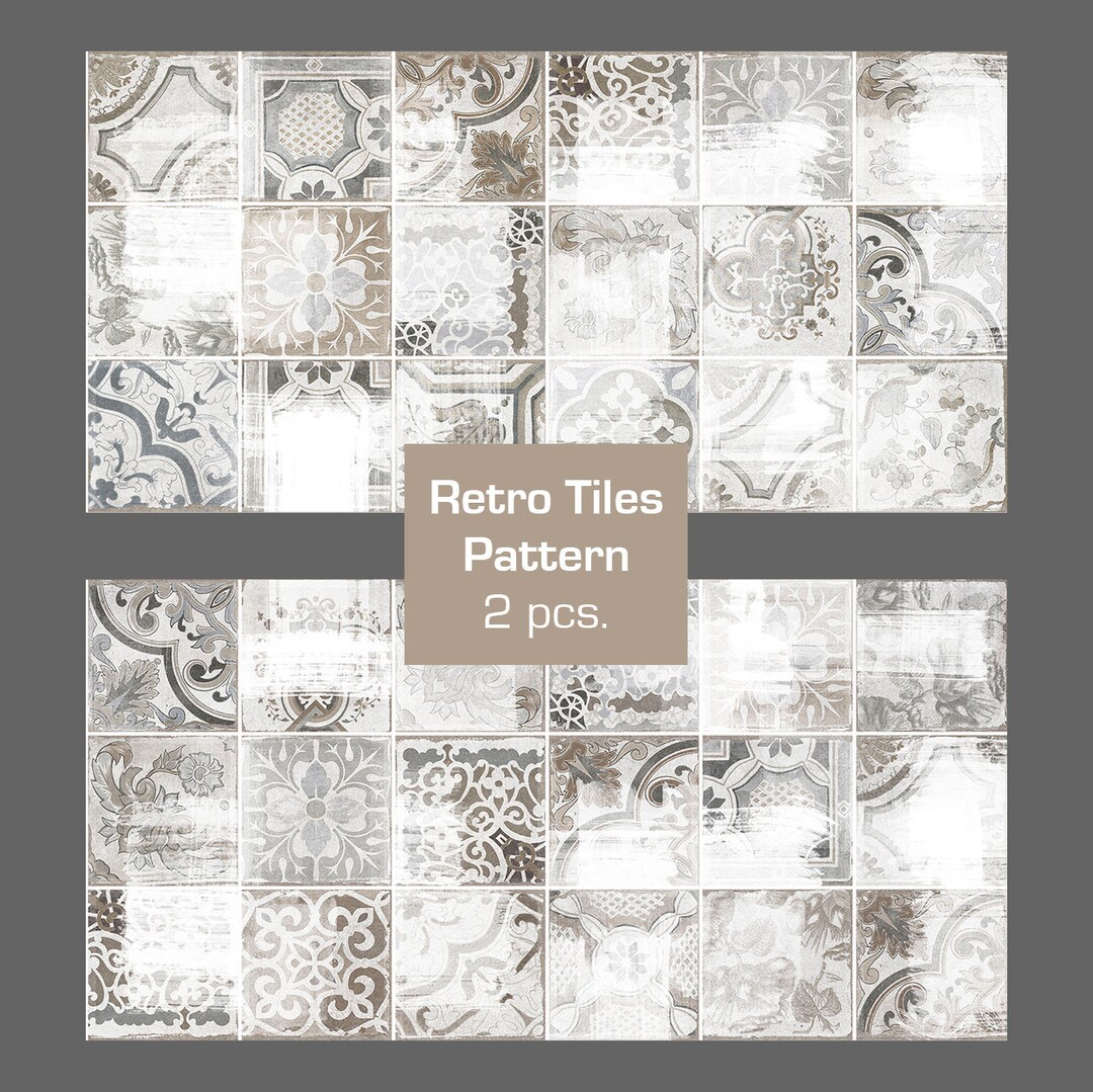 Retro Tiles Pattern Sets - Etsy