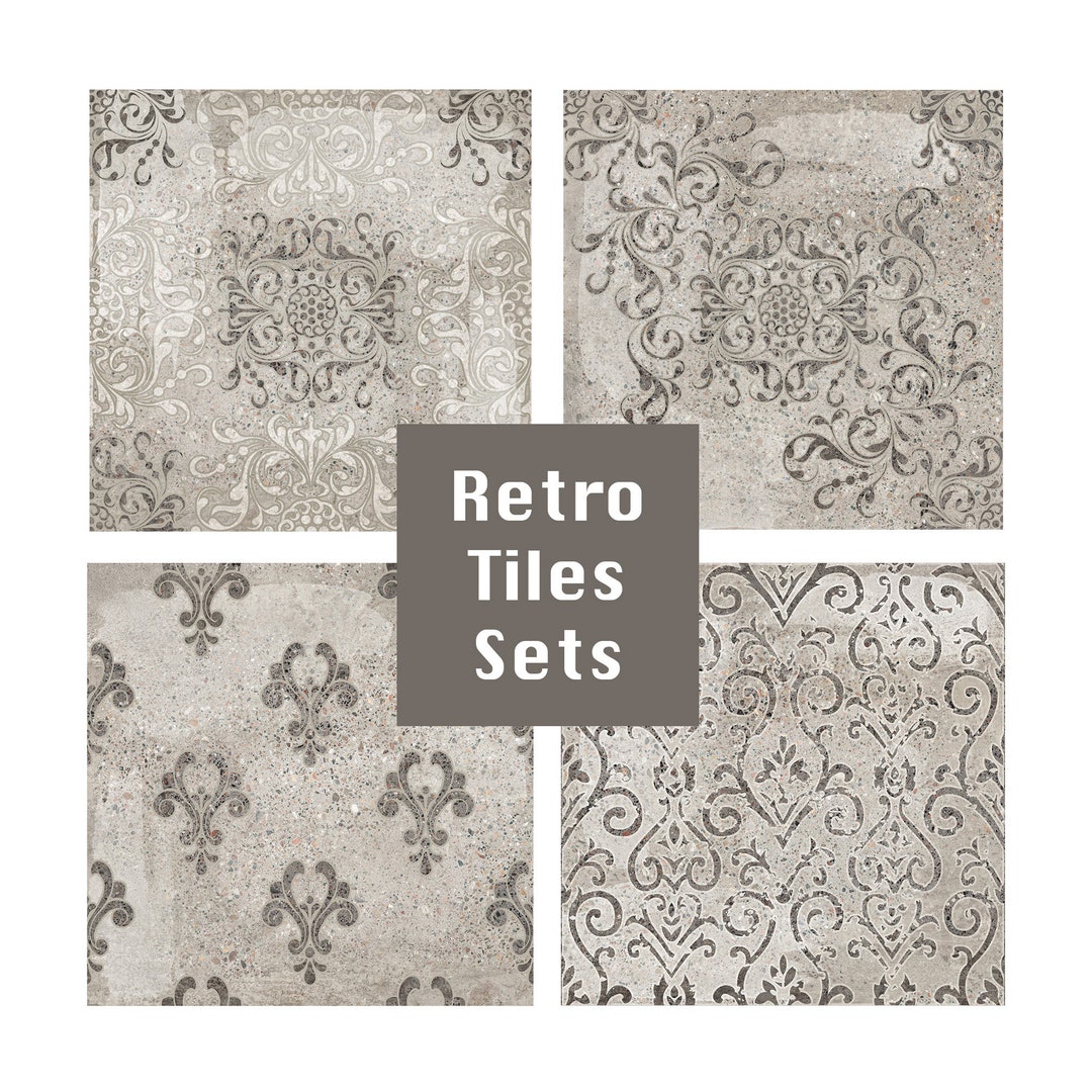 Retro Tiles Pattern Sets - Etsy