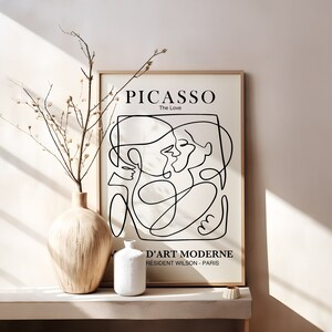 Picasso the Love Print / One Line Art / Picasso Poster / Minimalist ...