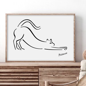 Picasso Cat Print Picasso Animal Art Picasso Line Drawing Modern ...