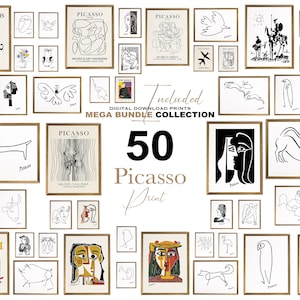 Picasso MEGA BUNDLE Wall Art Set of 50 Digital Prints Download ...