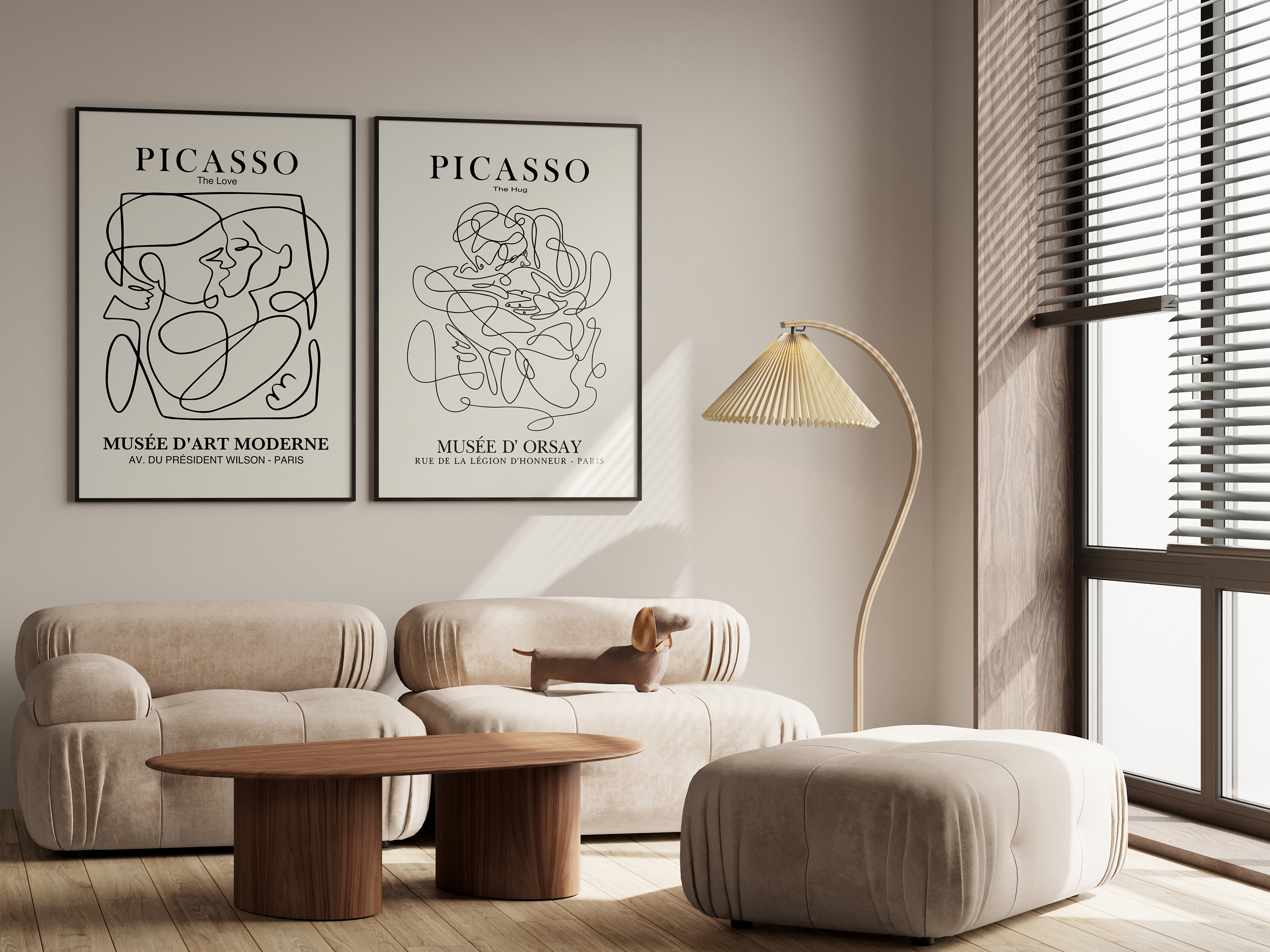 Picasso Set of 2 Exhibition Prints | Picasso the Love | Picasso the Hug ...