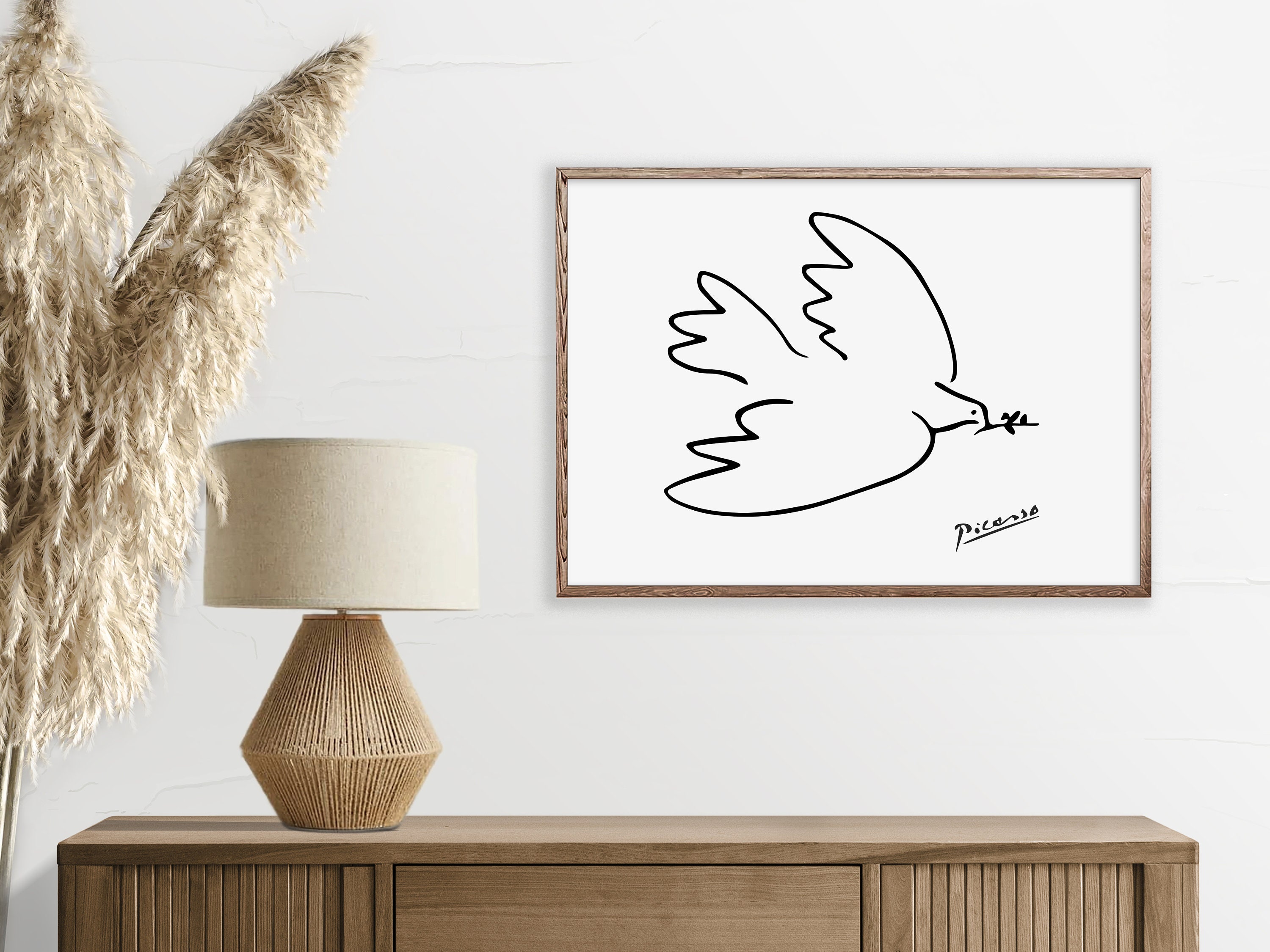 Picasso Bird Line Art Print: Minimalist Modern Decor (digital Download ...