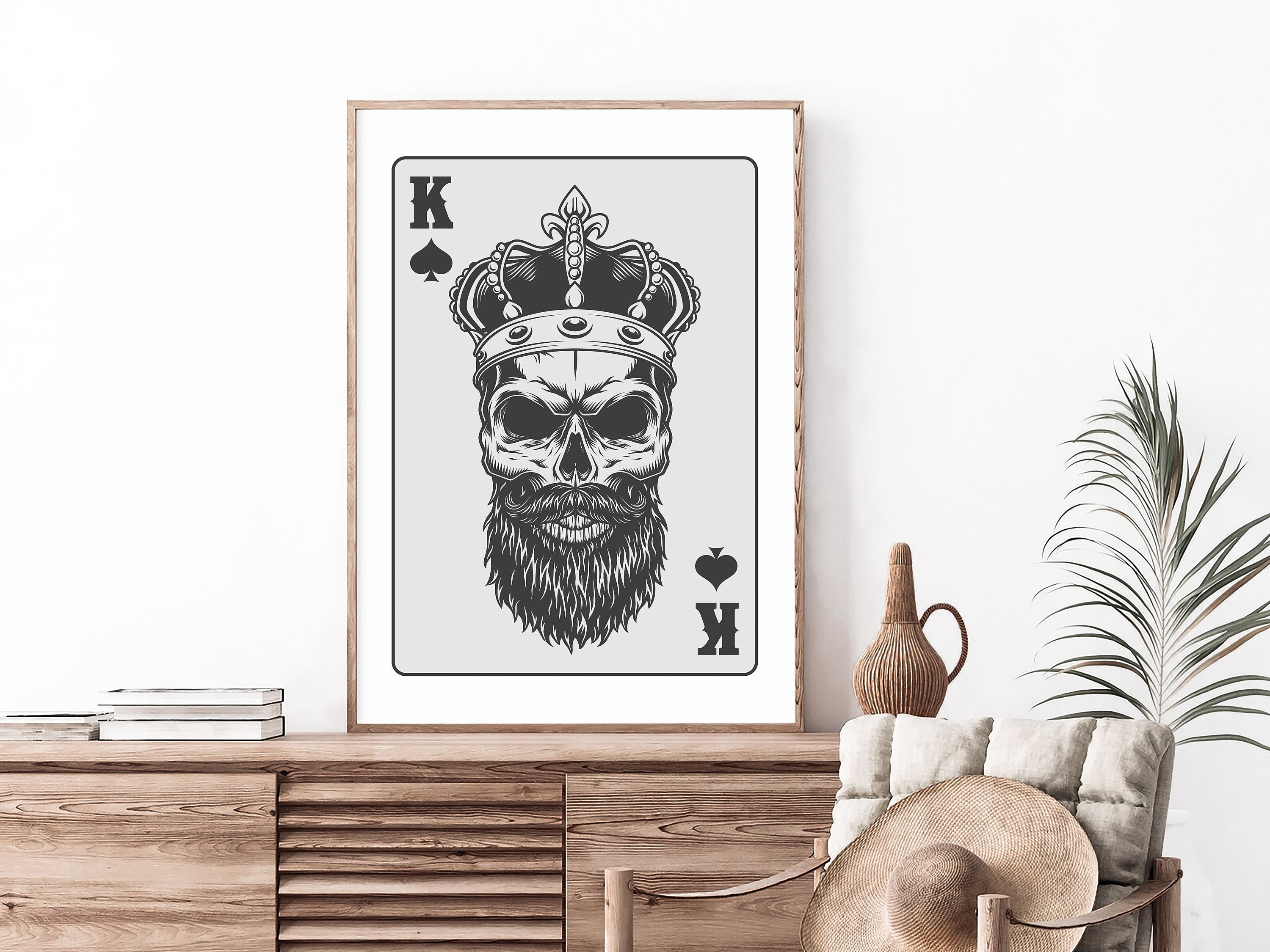 King of Spades Playing Card Playing Cards Print Digital Download Trendy ...