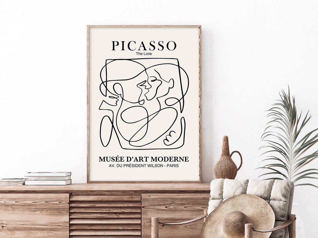 Picasso the Love Print / One Line Art / Picasso Poster / Minimalist ...