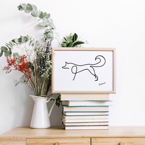 Picasso Fox Print | Picasso Animal Art | Picasso Line Drawing Modern ...