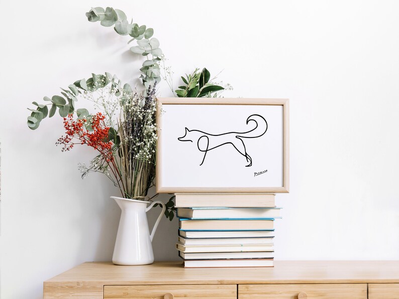 Picasso Fox Print | Picasso Animal Art | Picasso Line Drawing Modern ...