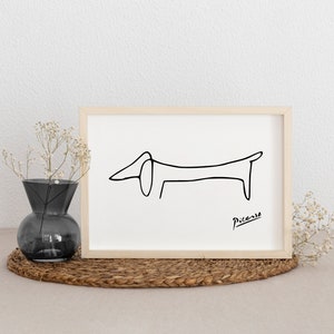 Picasso Dog Print Picasso Animal Art Picasso Line Drawing Modern ...