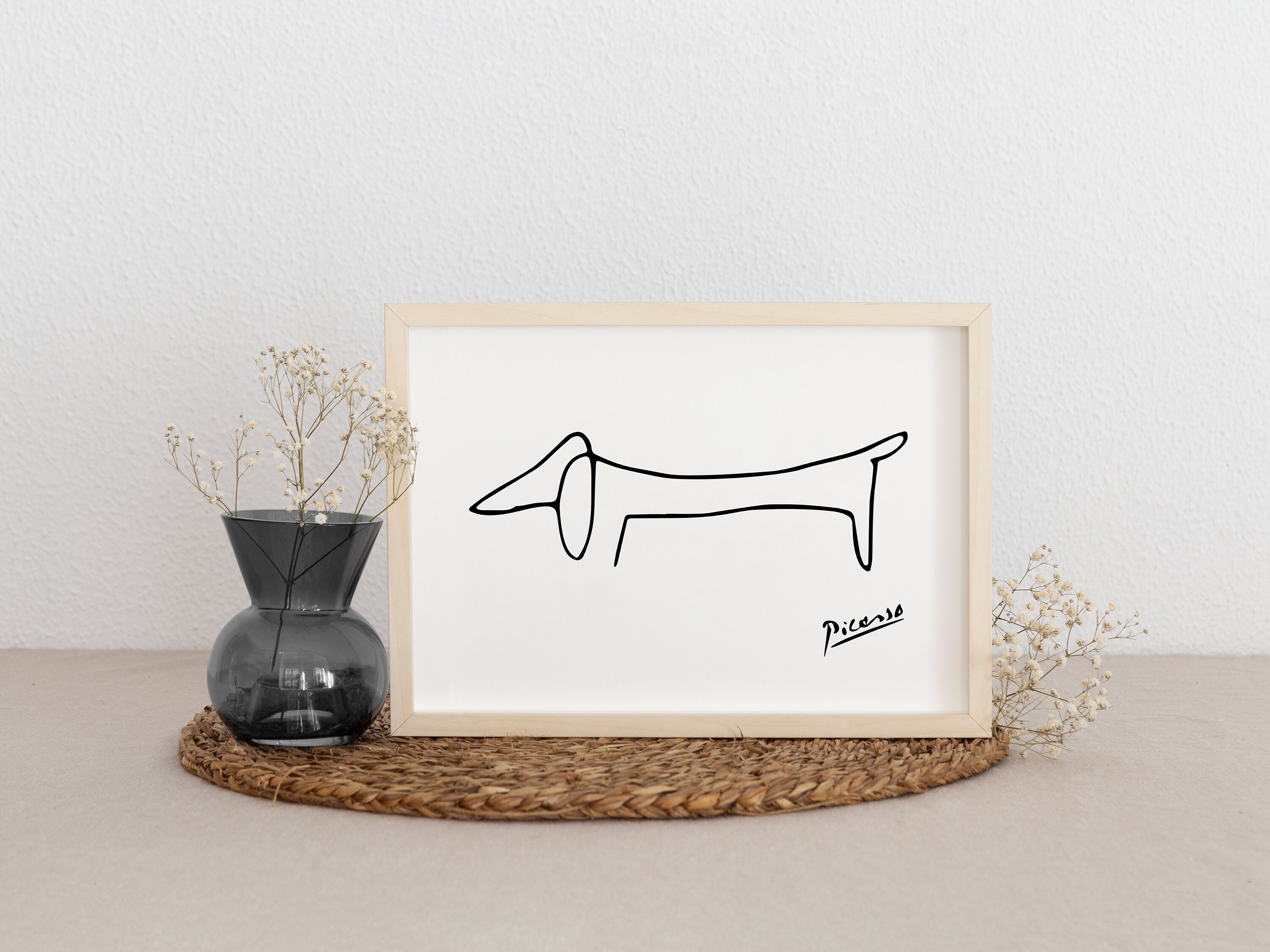 Picasso Dog Print Picasso Animal Art Picasso Line Drawing - Etsy