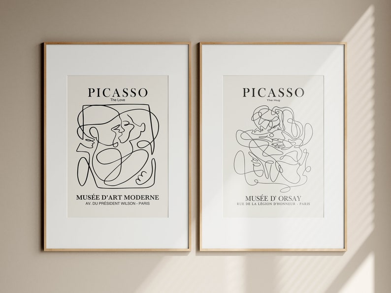 Picasso Set of 2 Exhibition Prints Picasso the Love Picasso the Hug ...