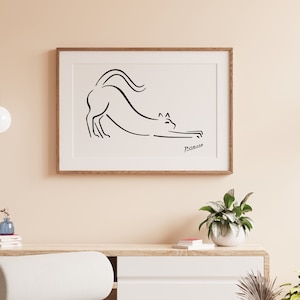 Picasso Cat Print Picasso Animal Art Picasso Line Drawing Modern ...