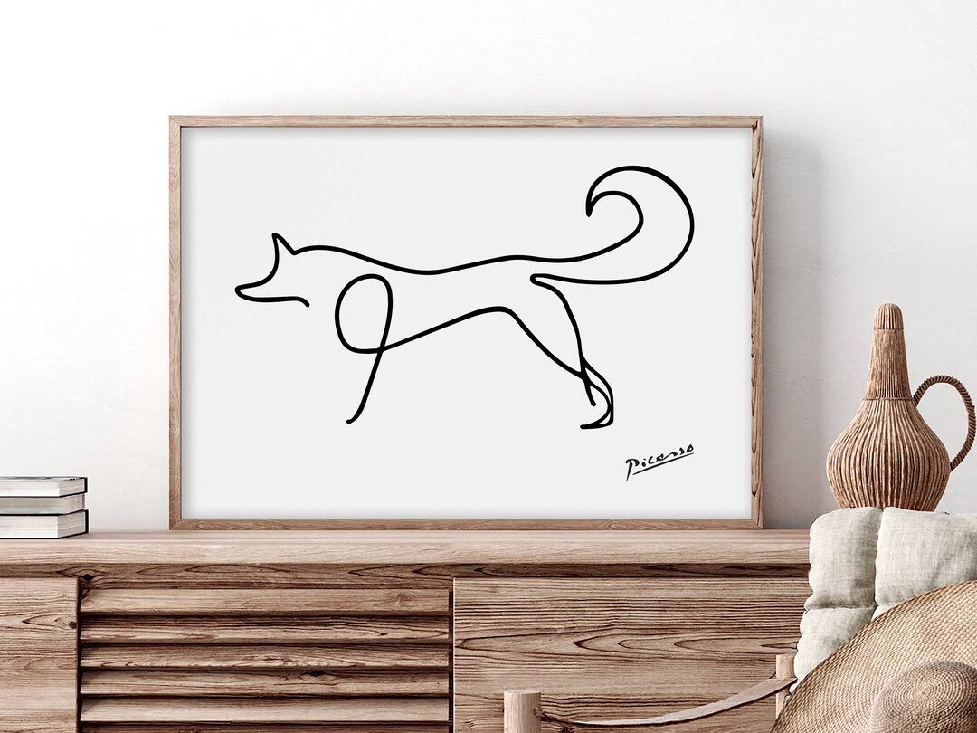 Picasso Fox Print | Picasso Animal Art | Picasso Line Drawing Modern ...