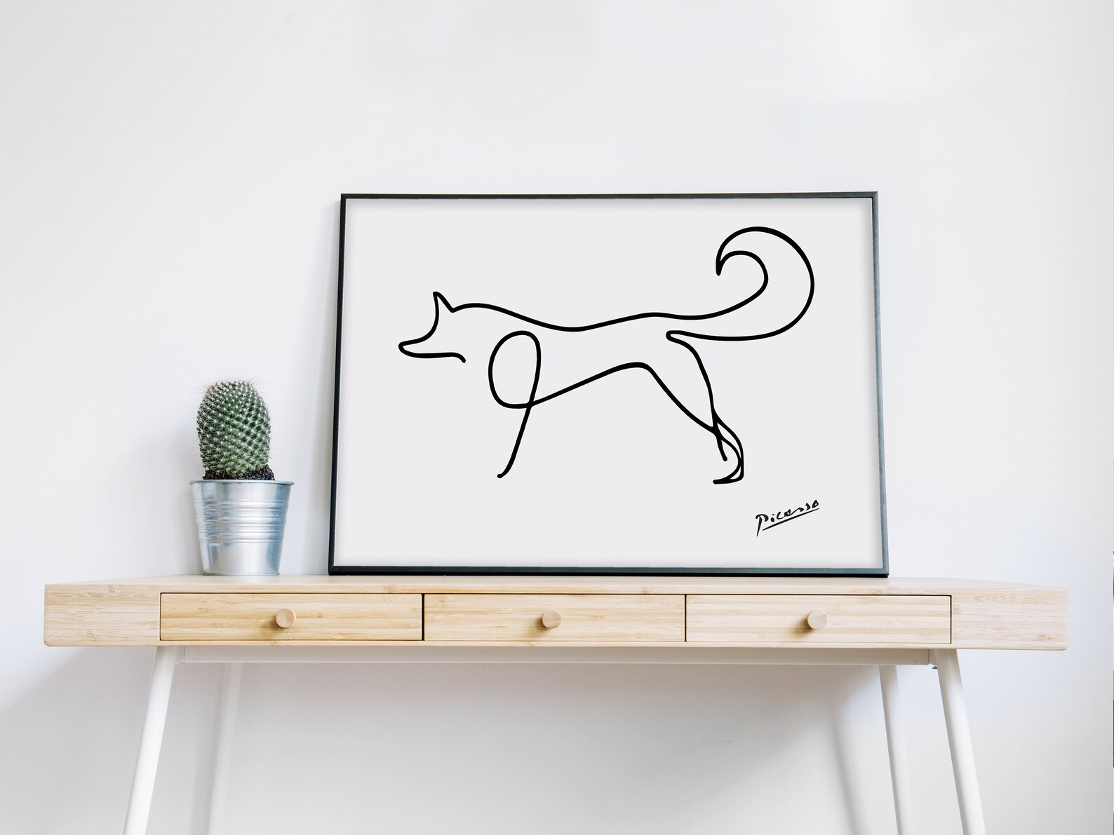 Picasso Fox Print | Picasso Animal Art | Picasso Line Drawing Modern ...