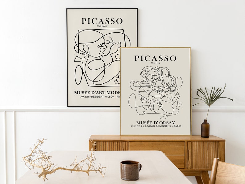 Picasso Set of 2 Exhibition Prints | Picasso the Love | Picasso the Hug ...
