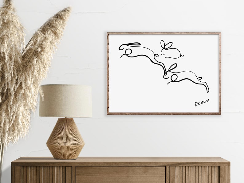 Picasso Rabbit Print | Picasso Animal Art | Picasso Line Drawing ...