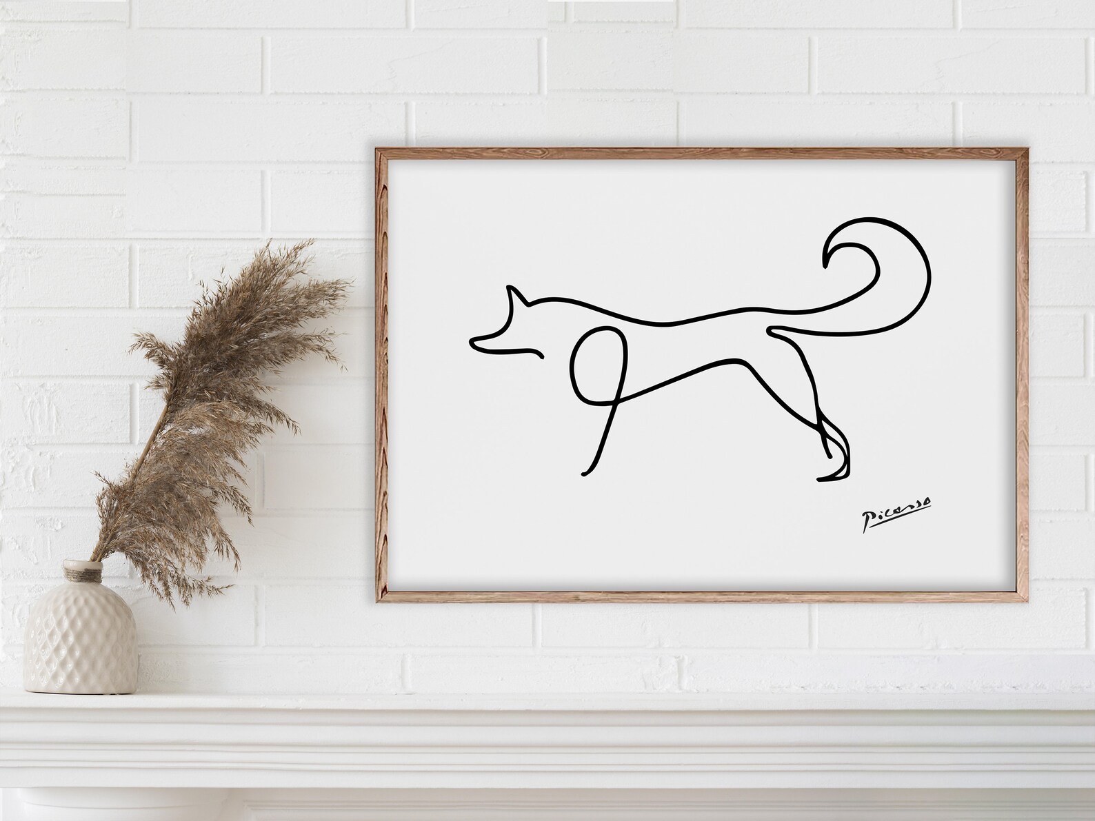 Picasso Fox Print | Picasso Animal Art | Picasso Line Drawing Modern ...