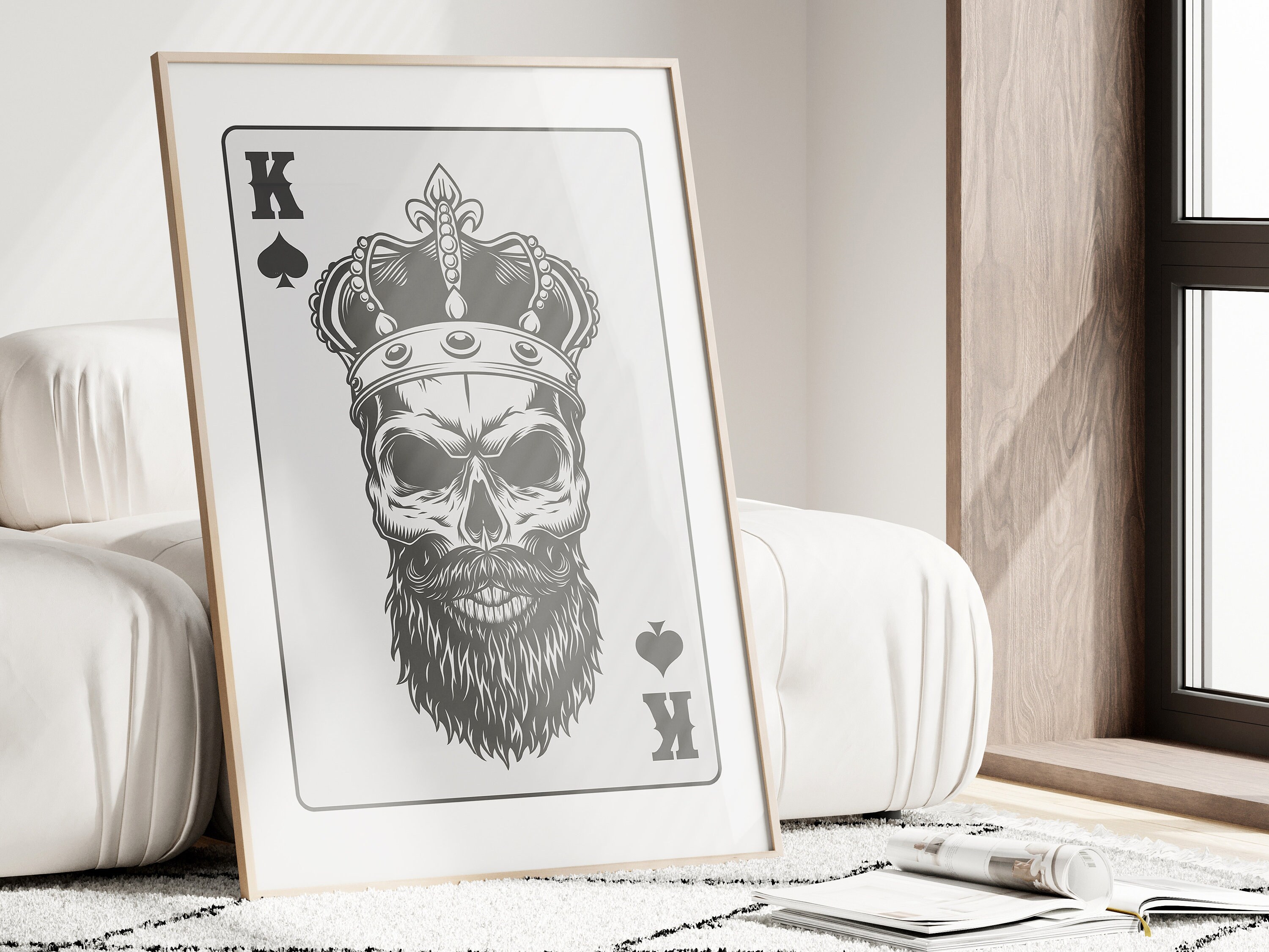 King of Spades Playing Card Playing Cards Print Digital Download Trendy ...