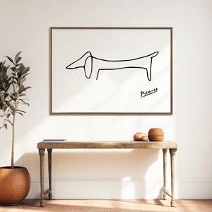 Picasso Dog Print | Picasso Animal Art | Picasso Line Drawing Modern ...