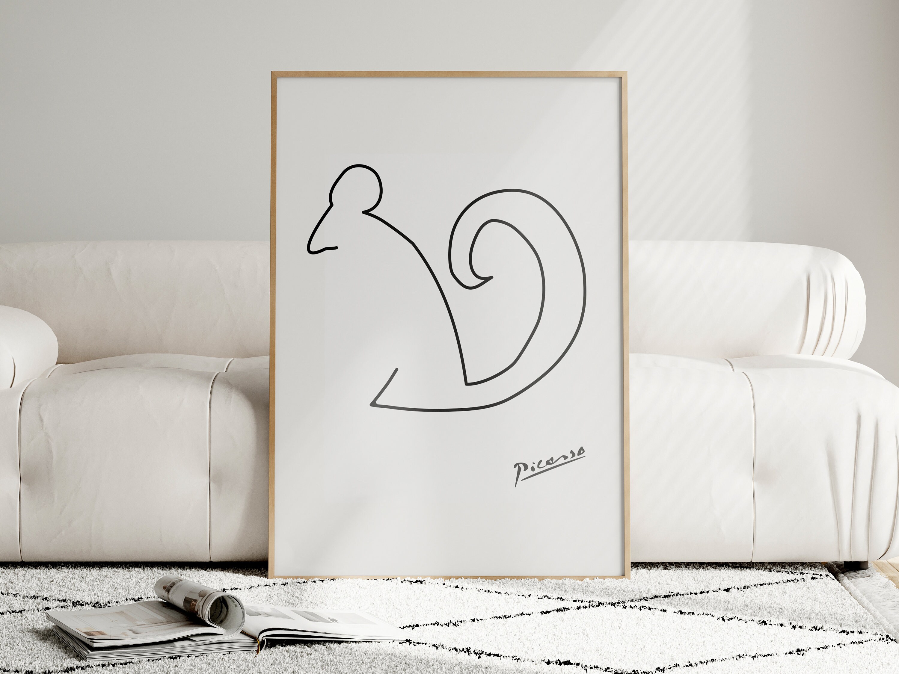 Picasso Squirrel Sketch Picasso Squirrel Line Art Print Exhibition ...