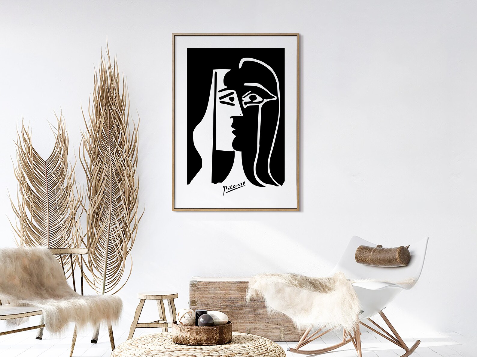 Impressão da Exposição do Beijo de Picasso | Arte de Parede Abstrata ...