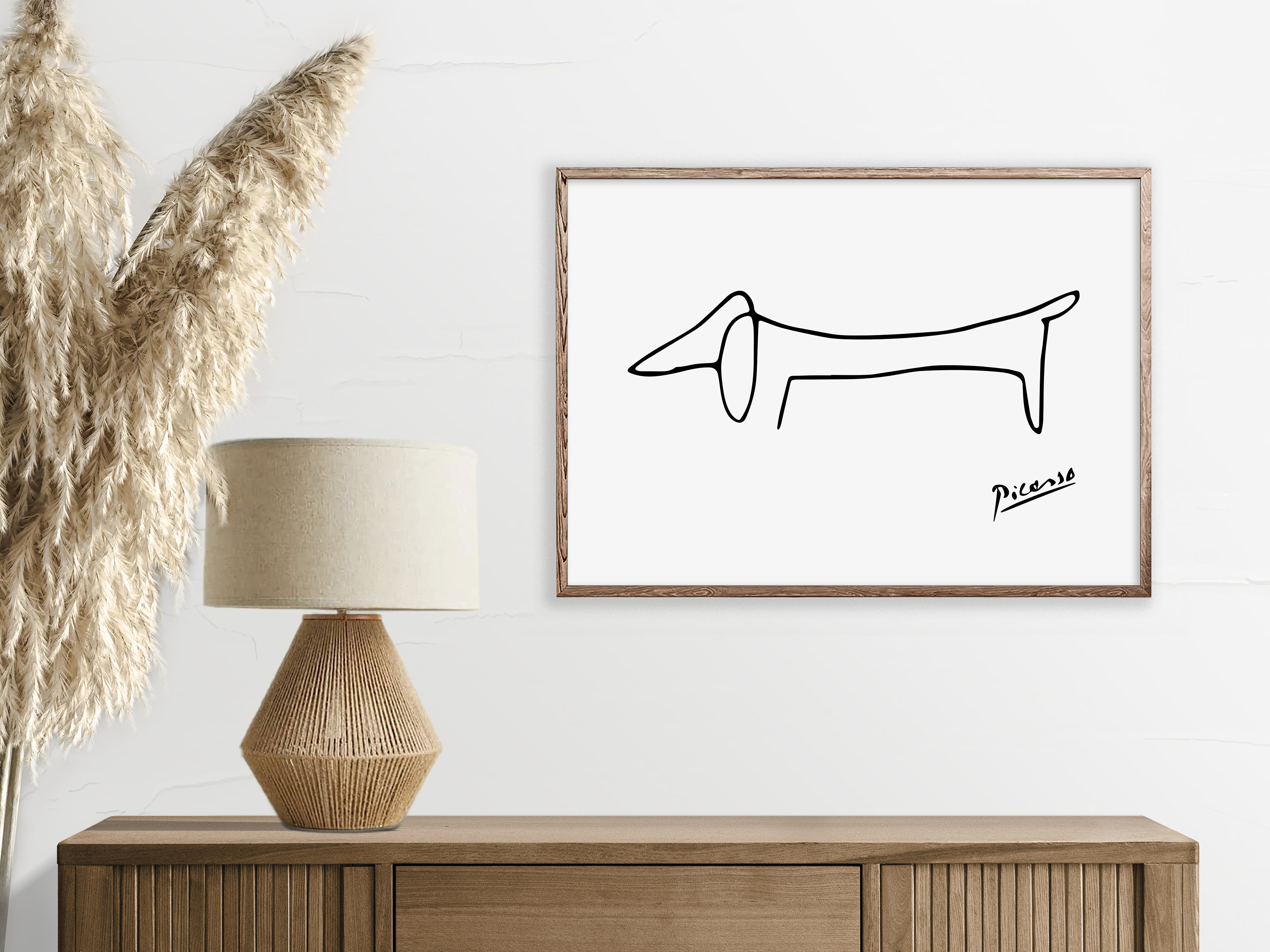 Picasso Dog Print Picasso Animal Art Picasso Line Drawing - Etsy
