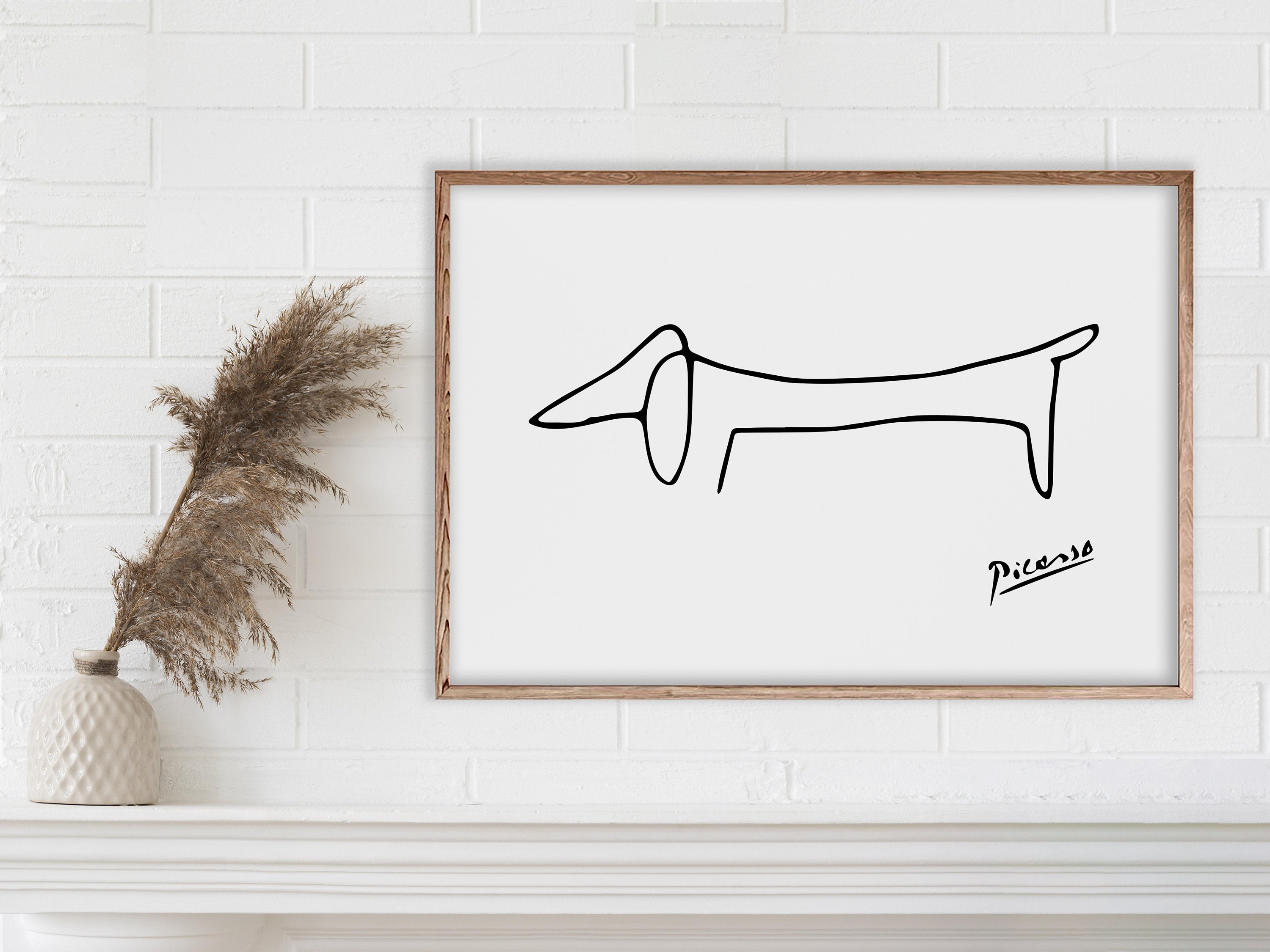 Picasso Dog Print Picasso Animal Art Picasso Line Drawing - Etsy