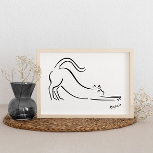 Picasso Cat Print Picasso Animal Art Picasso Line Drawing Modern ...