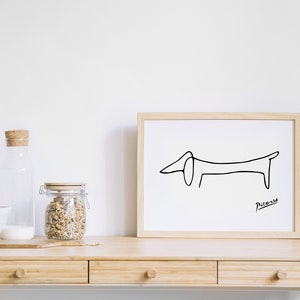 Picasso Dog Print Picasso Animal Art Picasso Line Drawing Modern ...