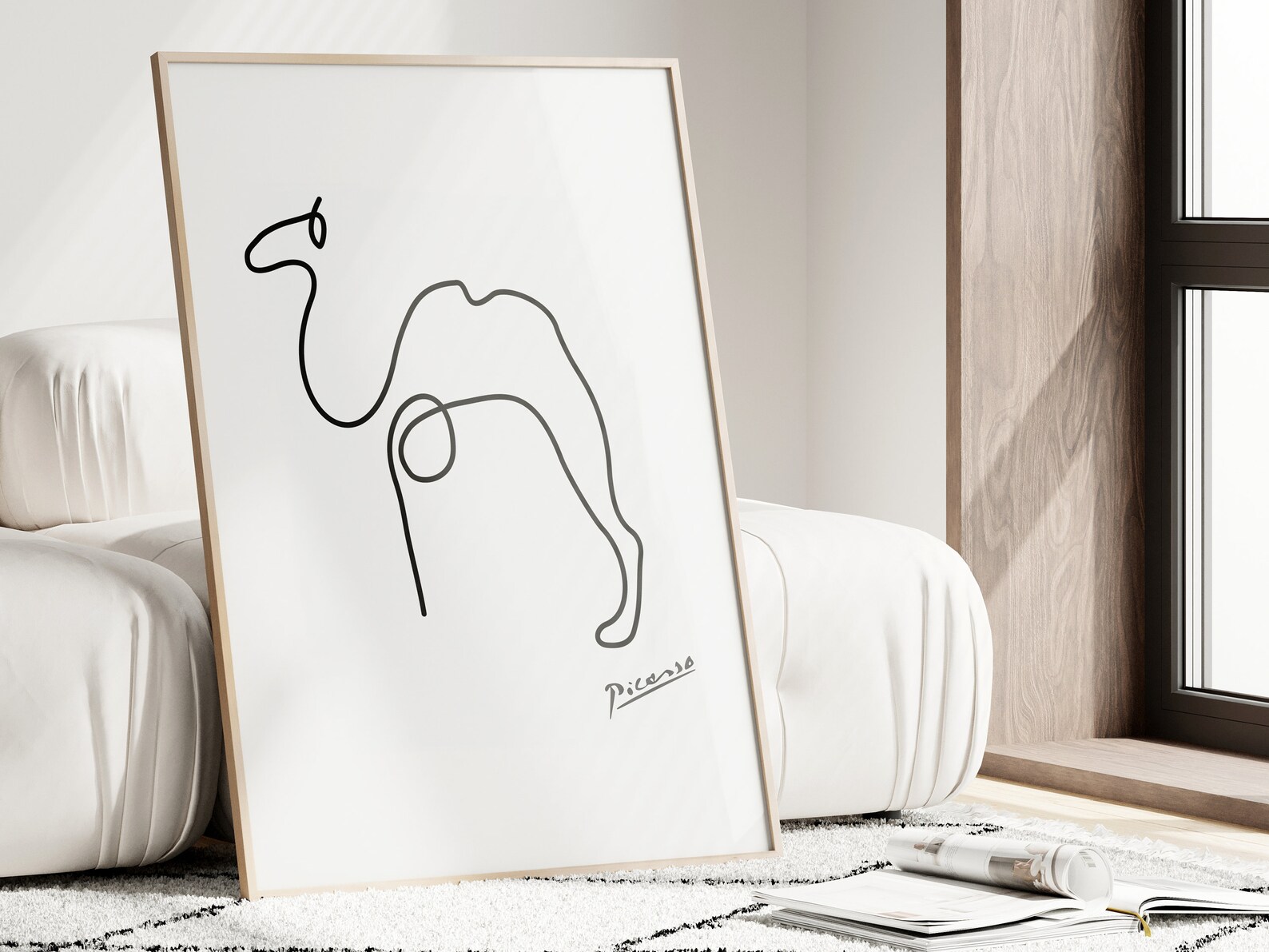 Picasso Camel Sketch Picasso Camel Line Art Print Exhibition Print Minimalist Picasso Poster ...