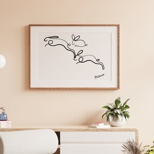 Picasso Rabbit Print | Picasso Animal Art | Picasso Line Drawing ...