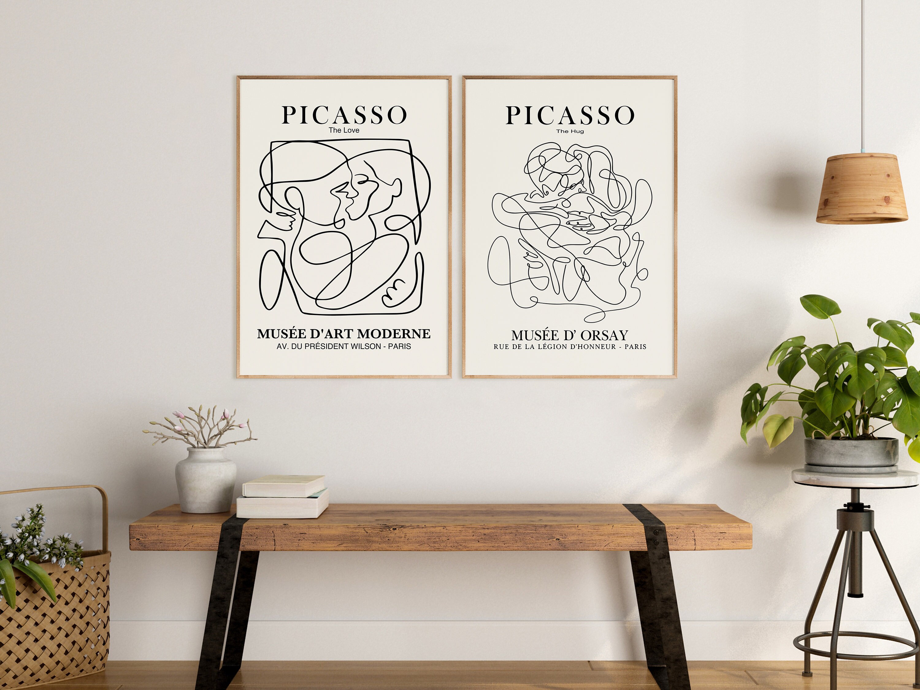 Picasso Set of 2 Exhibition Prints Picasso the Love Picasso the Hug ...