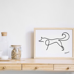 Picasso Fox Print | Picasso Animal Art | Picasso Line Drawing Modern ...