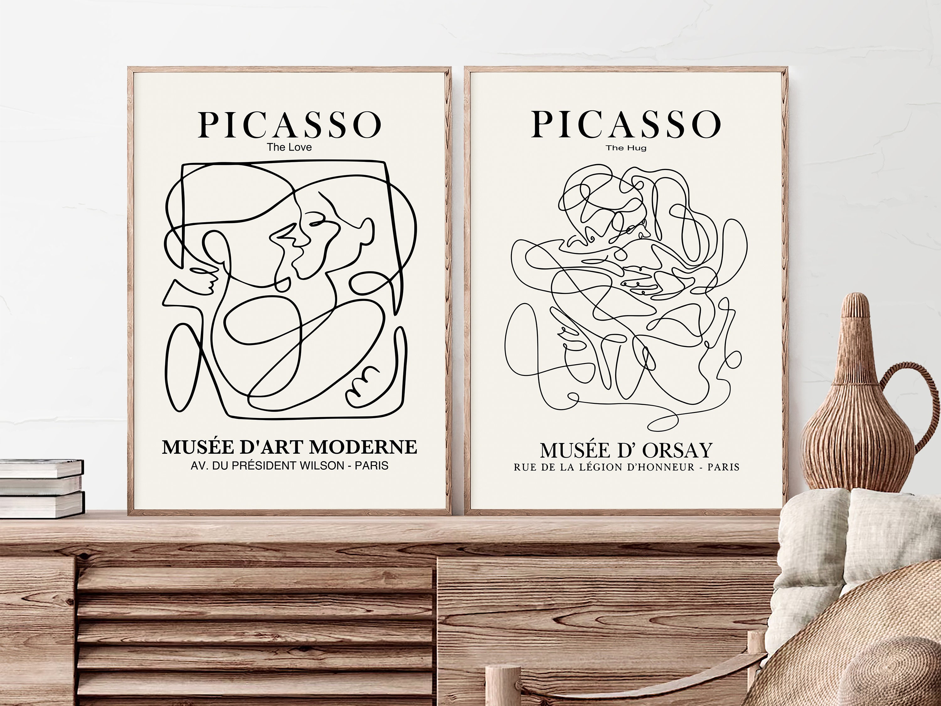 Picasso Set of 2 Exhibition Prints | Picasso the Love | Picasso the Hug ...