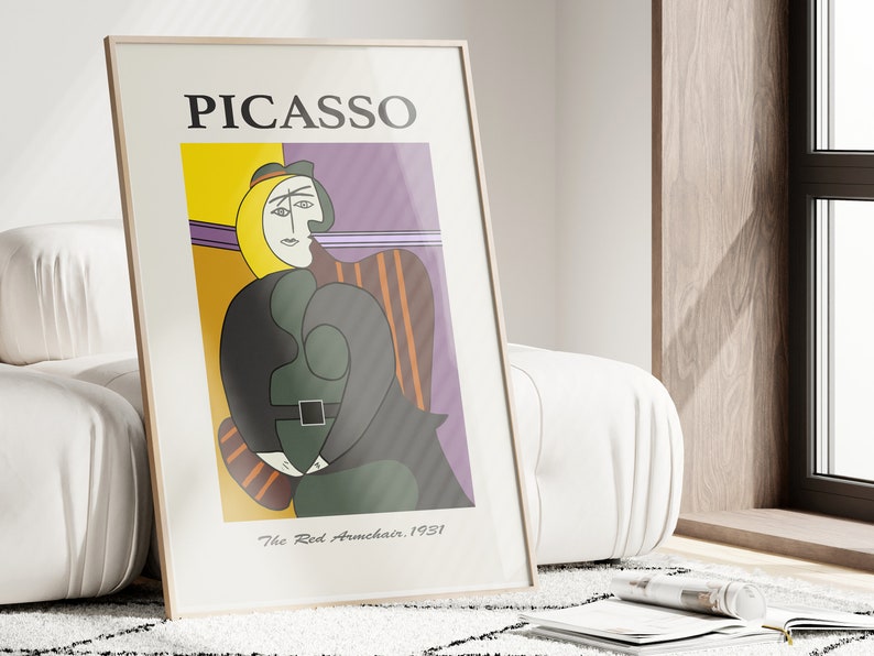 Picasso Print the Red Armchair Exhibition Wall Art Print - Etsy