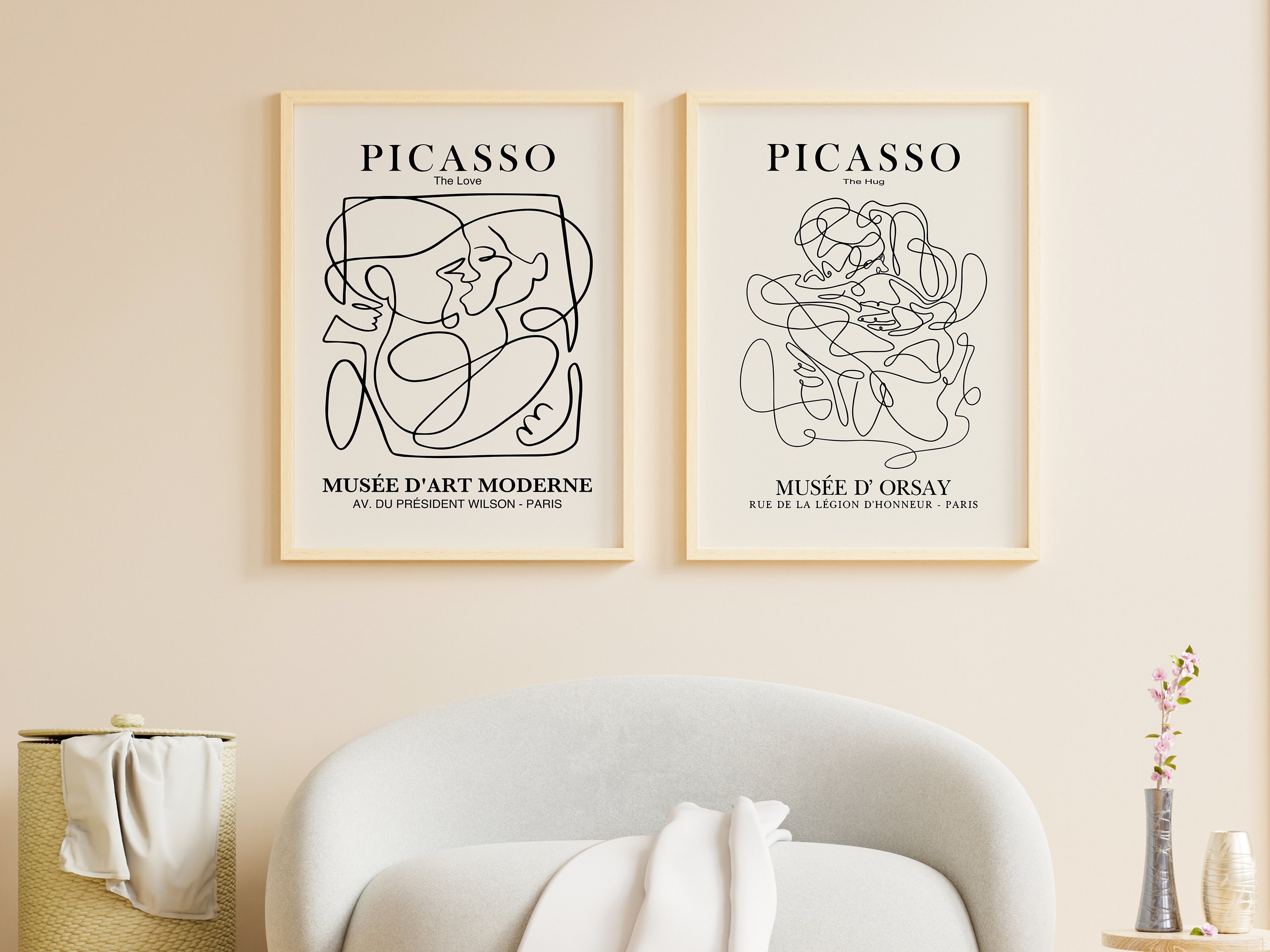 Picasso Set of 2 Exhibition Prints Picasso the Love Picasso the Hug ...