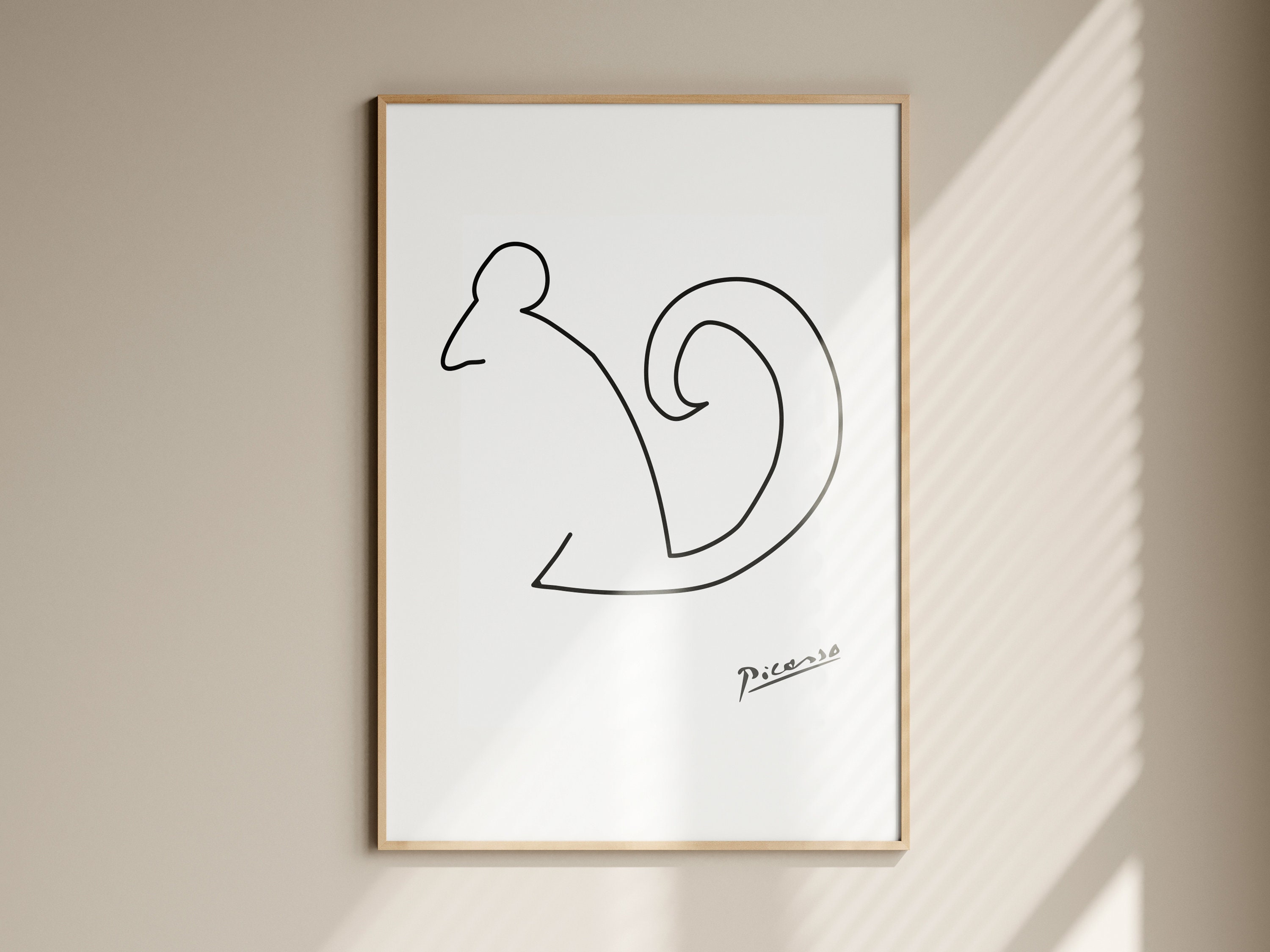 Picasso Squirrel Sketch Picasso Squirrel Line Art Print Exhibition ...